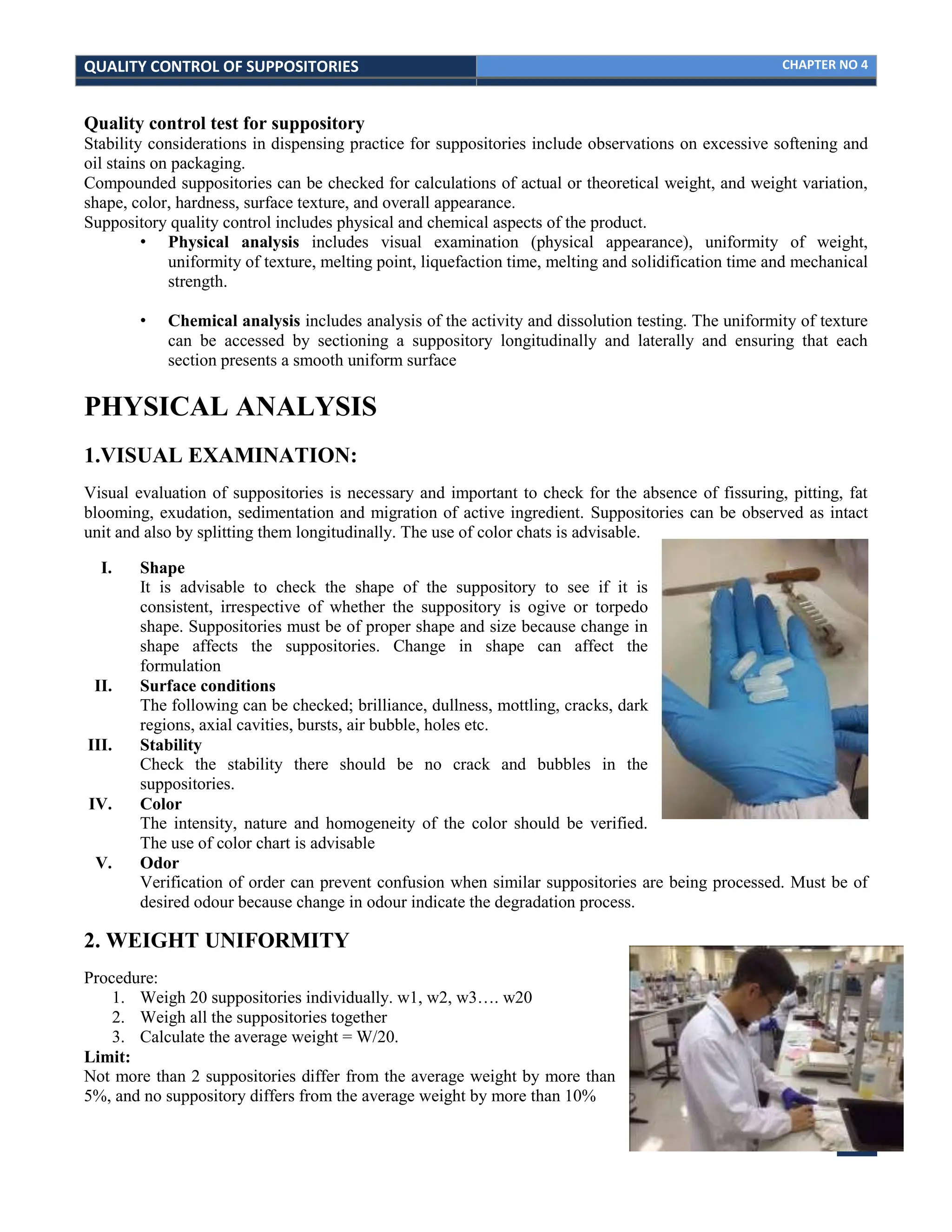 Quality control tests of suppository ... | PDF | Digestive Disorders ...