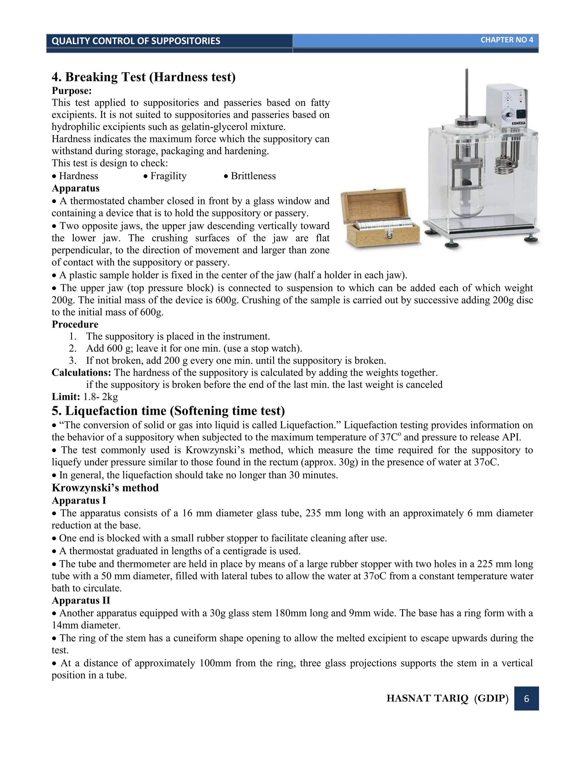 Quality control tests of suppository ... | PDF