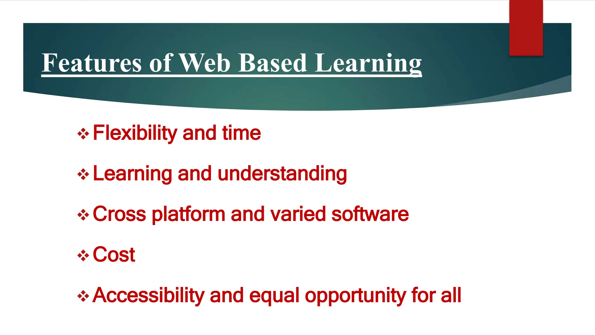 Web Based Learning in ICT based Education | PPTX
