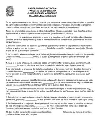 4.Conectores Dos_Enfermería_Espanolacademico | PDF