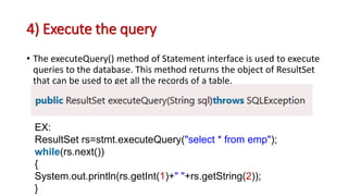 Java Database Connectivity with 5 Steps.pptx
