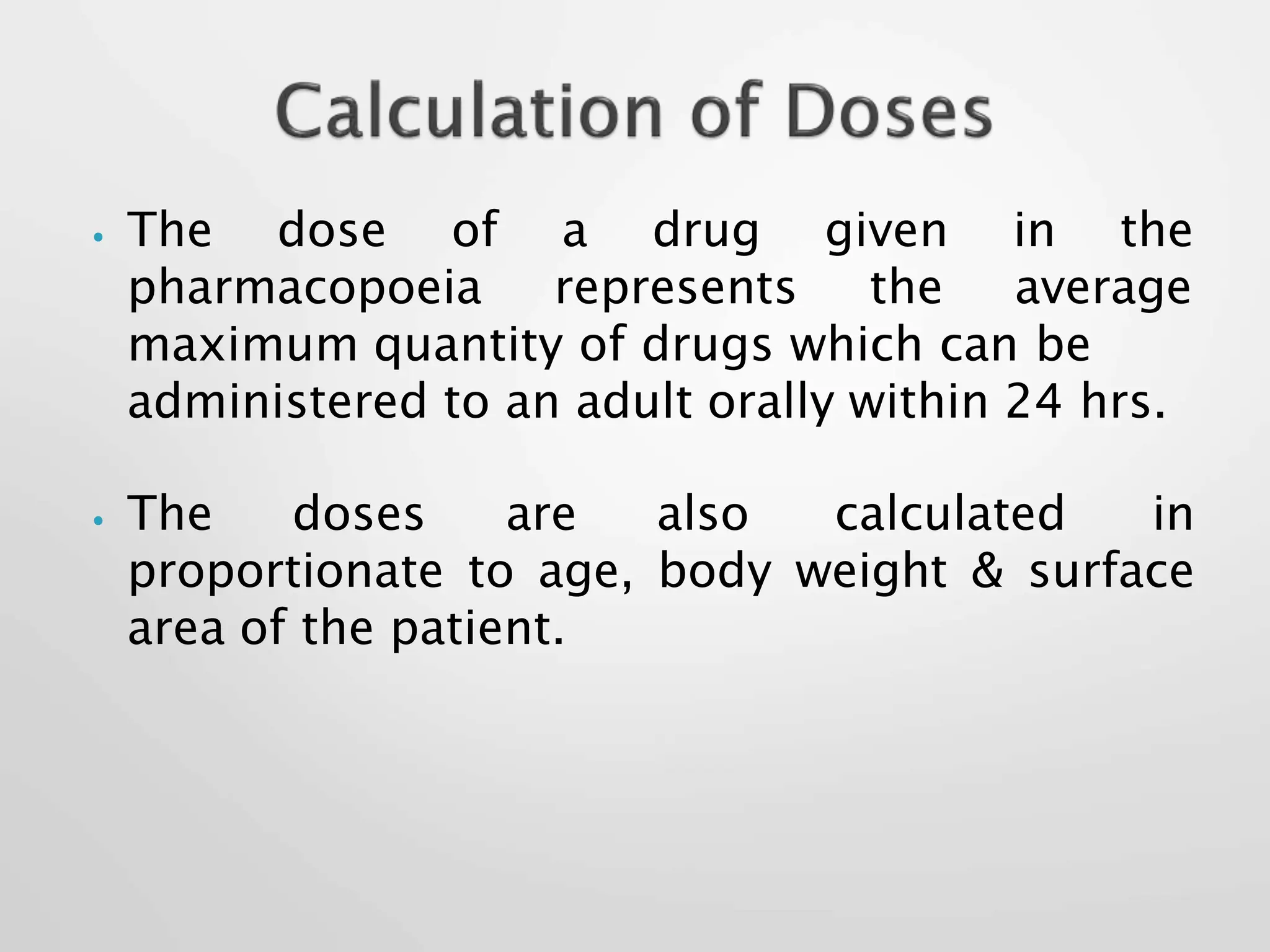 Posology for dosage calculation adults, children, old age patients | PPT