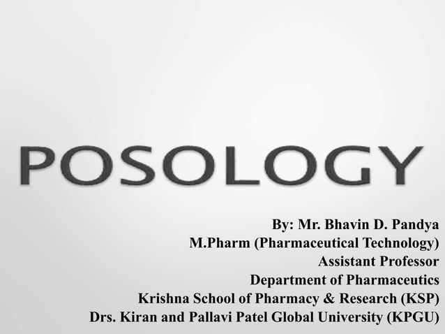 Posology for dosage calculation adults, children, old age patients | PPT