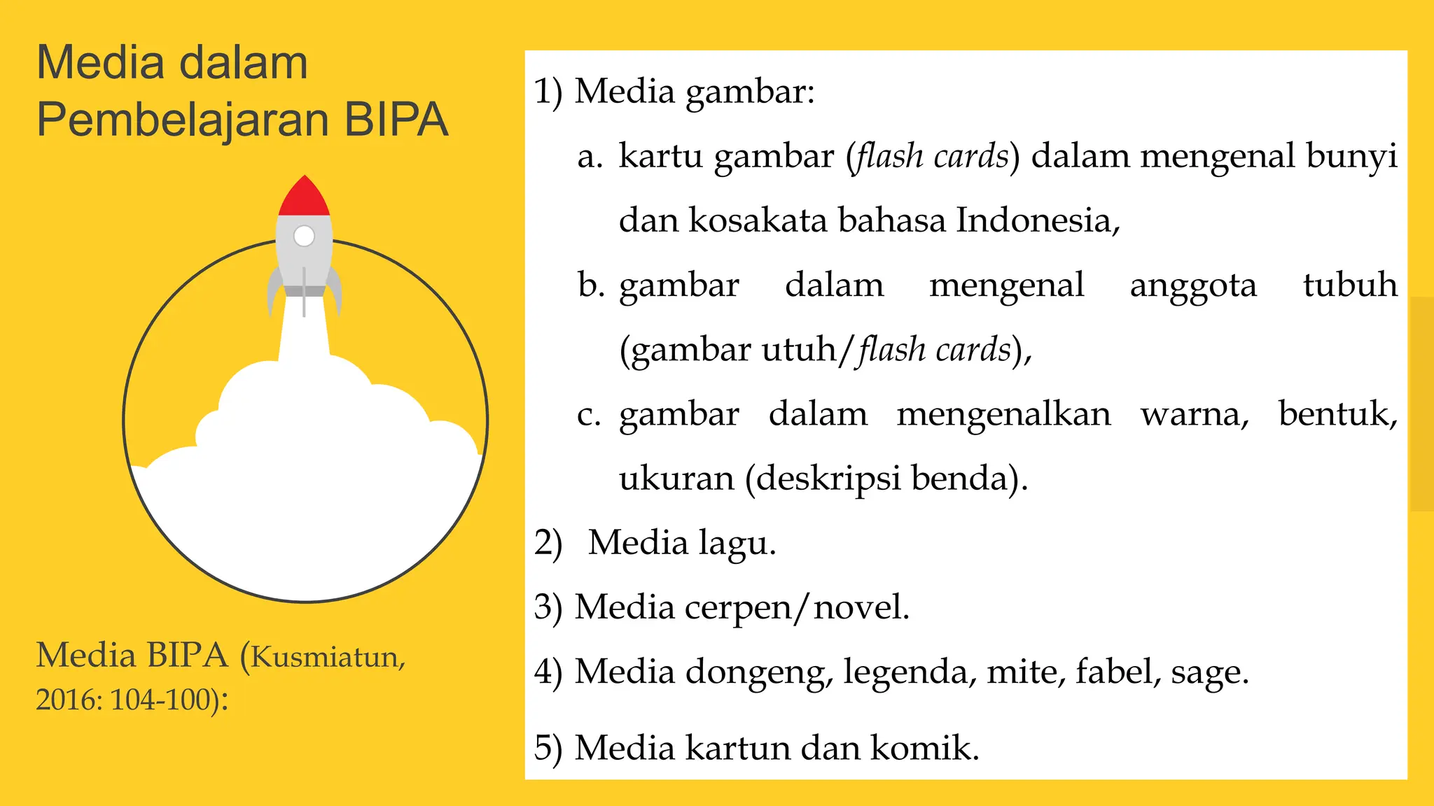 4. Media Pembelajaran Bahasa Indonesia bagi Penutur Asing | PPTX