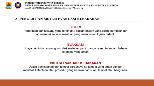 Evakuasi dan MKKG Dinas Pemadam kebakaran | PPT