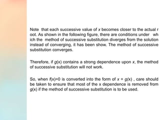 Numerical Methods: Solution of Algebraic Equations | PPT