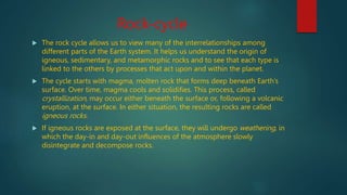Rocks and their types and rock cycle pictures | PPTX