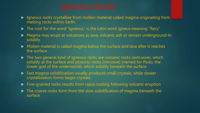 Rocks and their types and rock cycle pictures | PPT