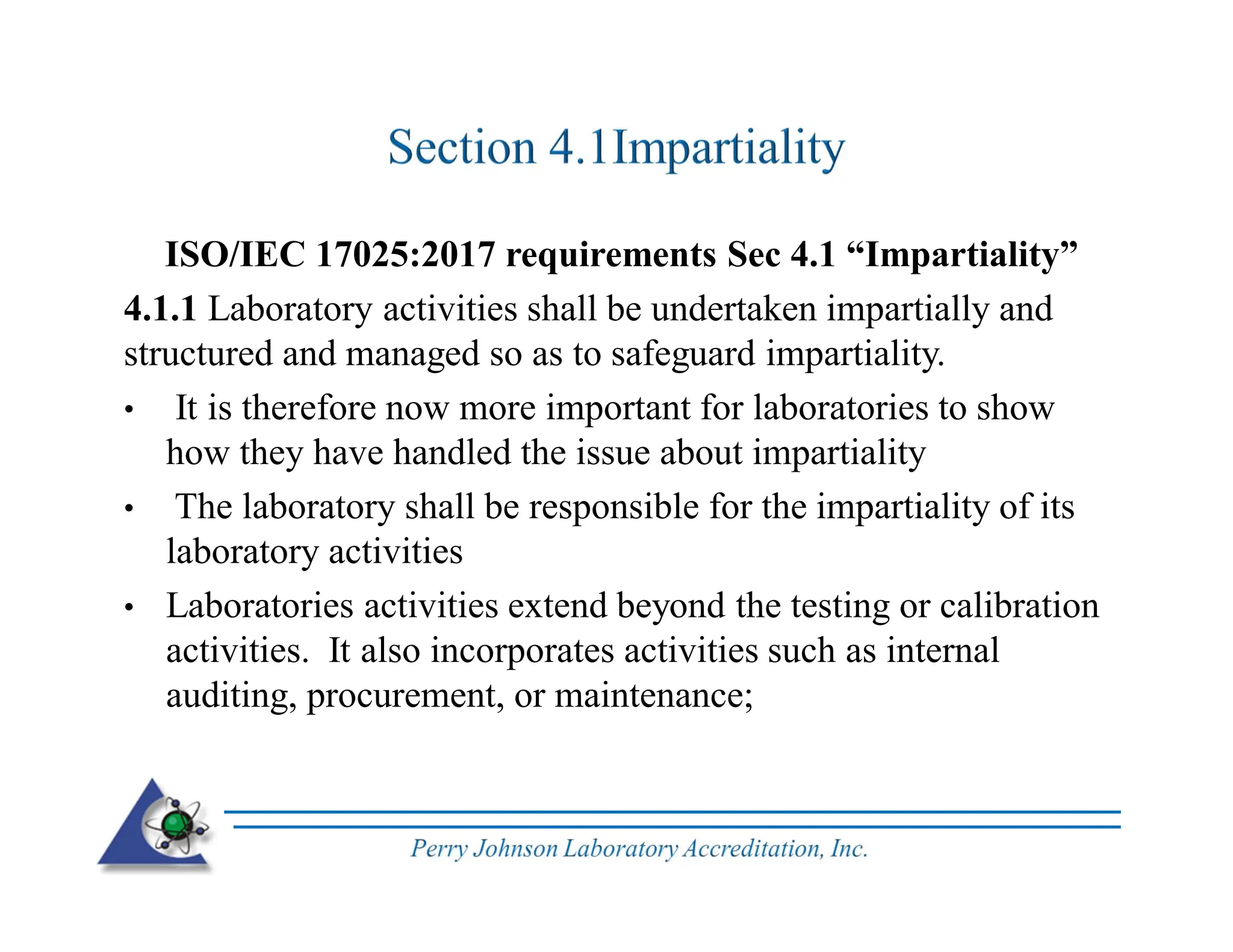 Impartiality as per ISO /IEC 17025:2017 Standard | PDF