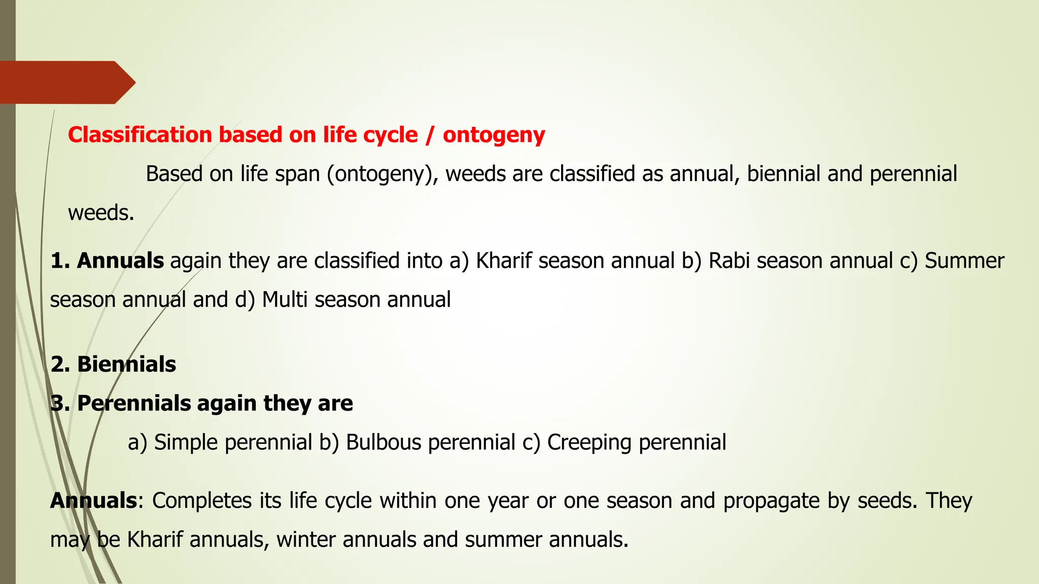 4. Classification of weeds-1.pptx in this we talk about weed | PPTX