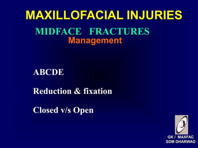 4. mid face fracture ppt for ug students | PPT | Death, Injury, or ...