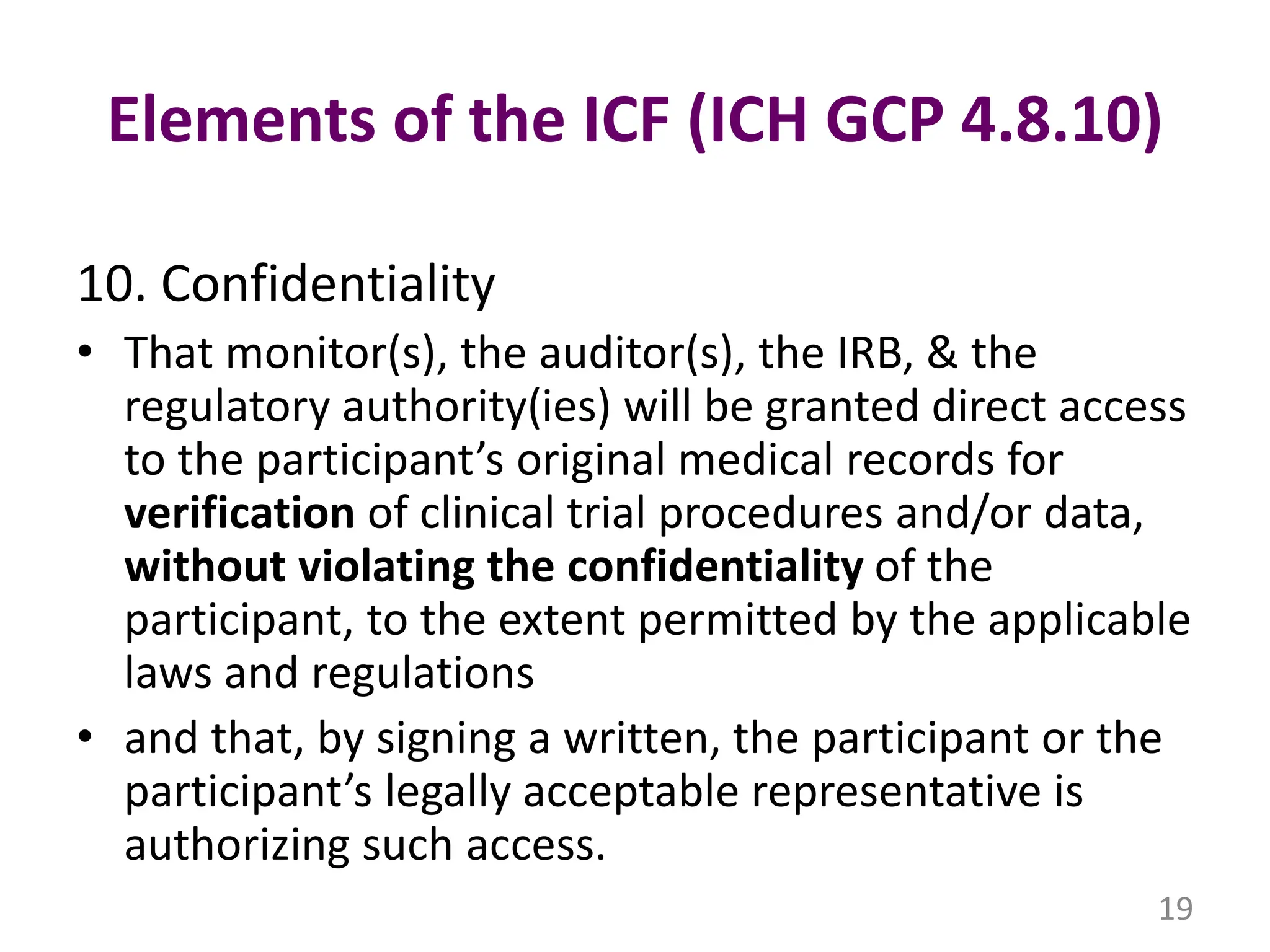 GCP Lecture The Informed Consent Process | PPTX