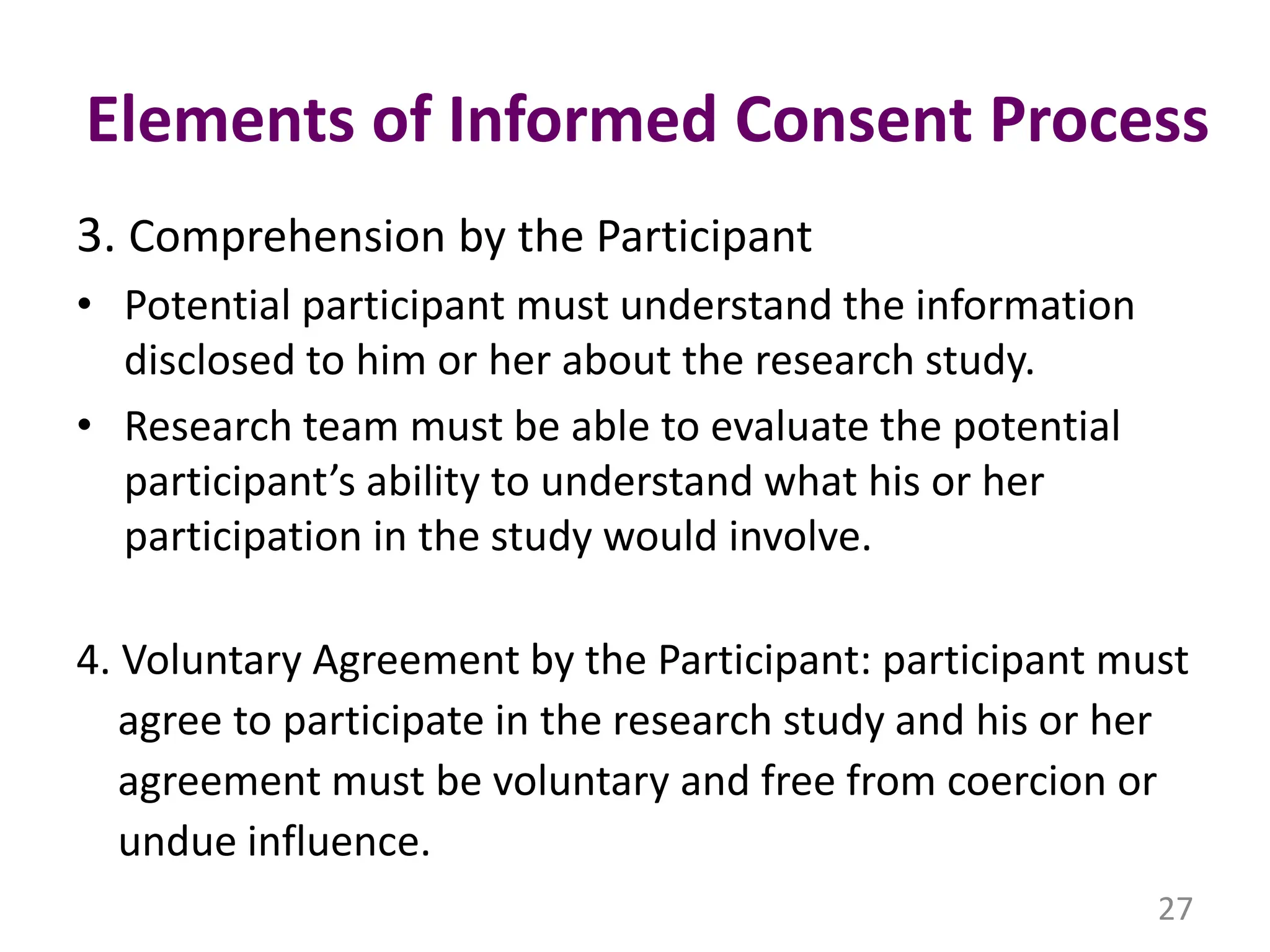 GCP Lecture The Informed Consent Process | PPTX
