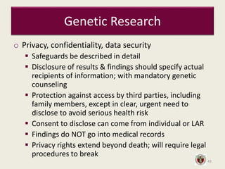 GCP Lecture The Informed Consent Process | PPTX