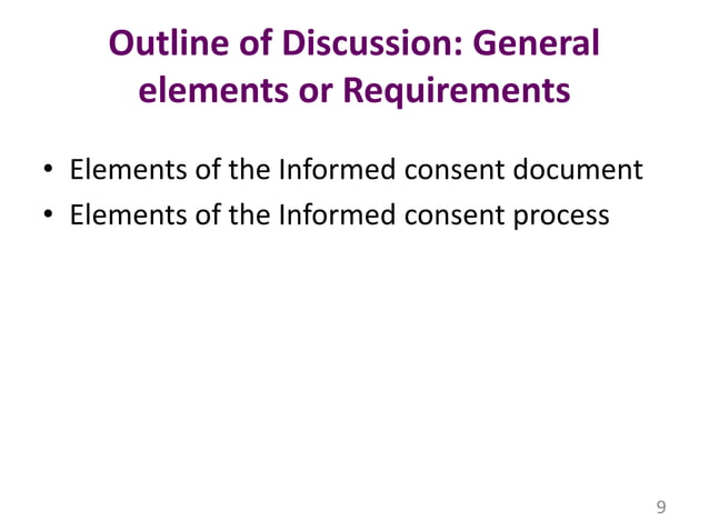 GCP Lecture The Informed Consent Process | PPT