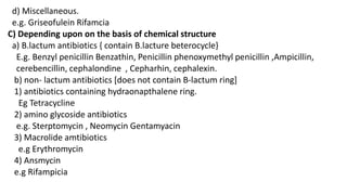 ANTIBIOTICS-Introduction and Classification | PPTX