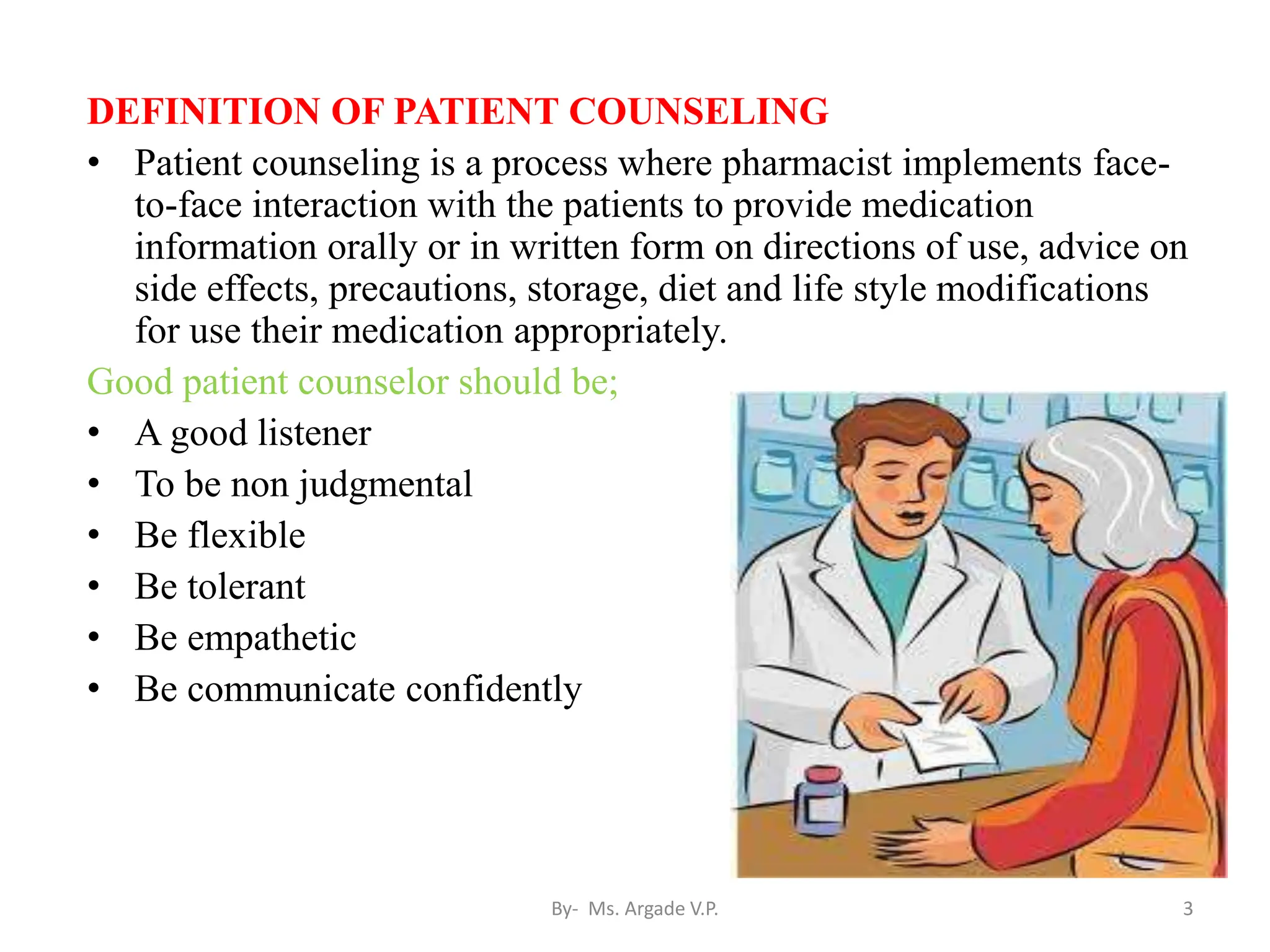 4. PATIENT COUNSELlING.pptx Community pharmacy & management ER 2020 | PPTX