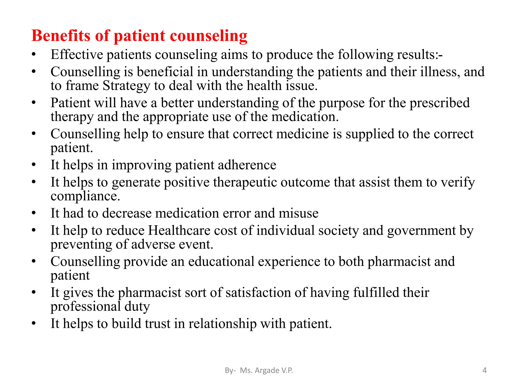 4. PATIENT COUNSELlING.pptx Community pharmacy & management ER 2020 | PPTX