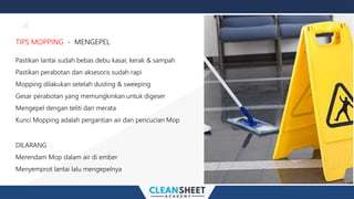 4. metode dalam housekeeping training pptx | PPTX