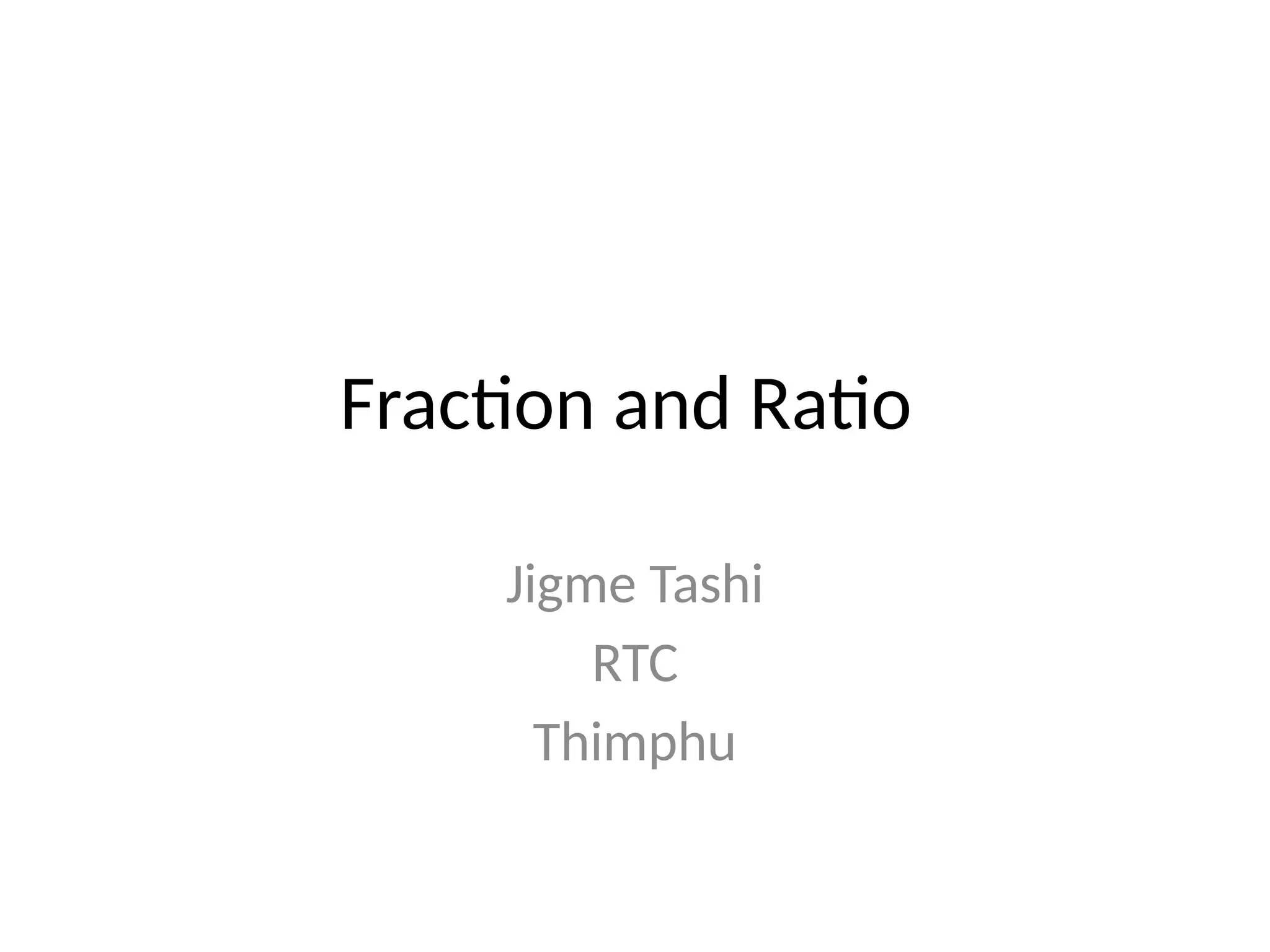 Fraction and Ratio Calculation for Prelims | PPTX