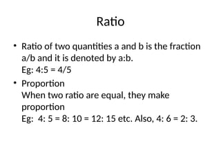 Fraction and Ratio Calculation for Prelims | PPT