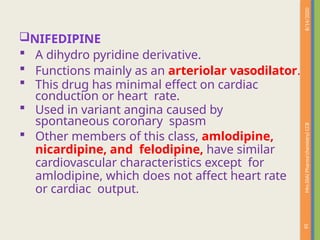 .CALCIUM CHANNEL BLOCKERS. VASODILATORS,PMC 2 | PPTX