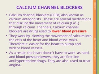 .CALCIUM CHANNEL BLOCKERS. VASODILATORS,PMC 2 | PPTX | Heart and Cardiovascular Diseases ...