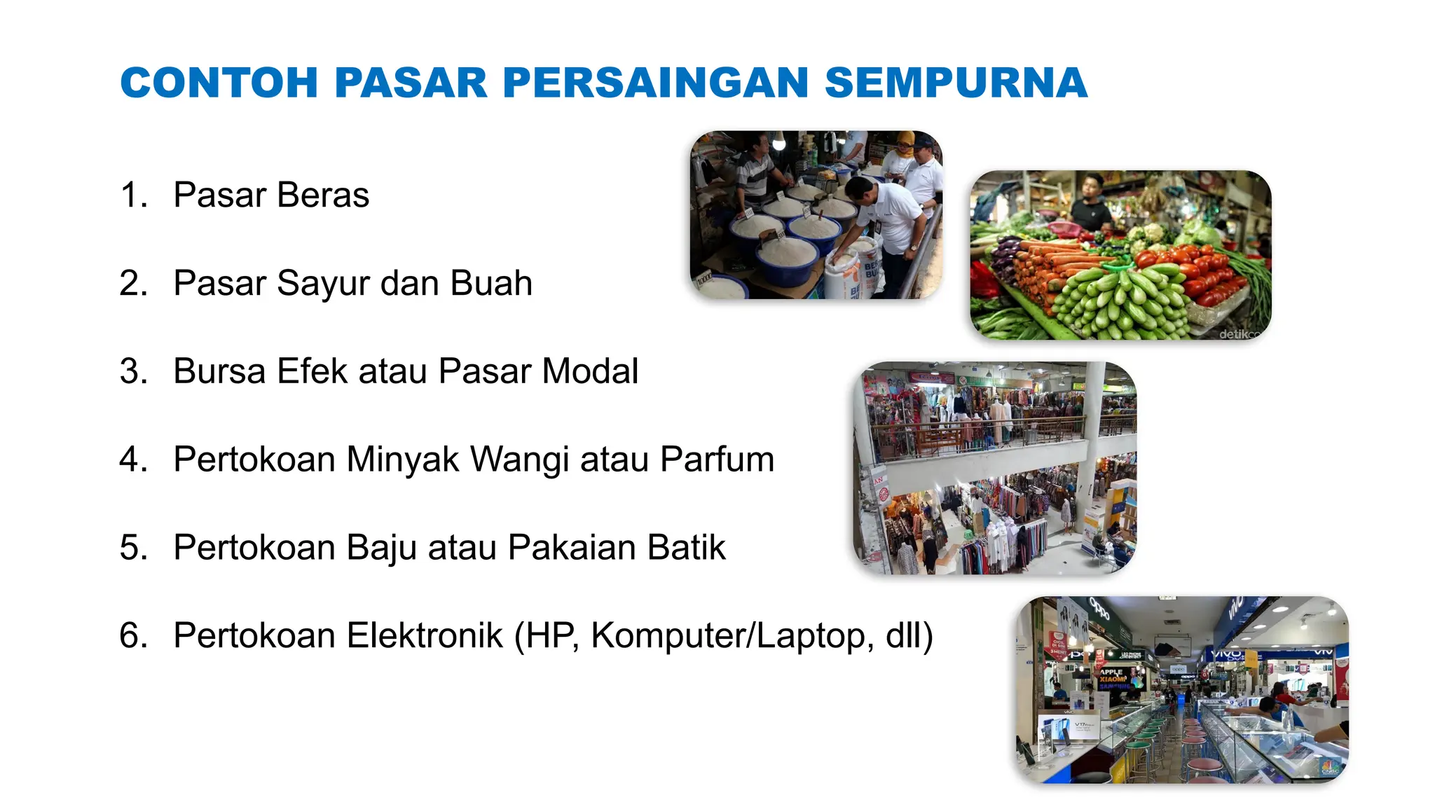 Materi Ekonomi kelas 10 PASAR dan Macam-macamnya | PPTX