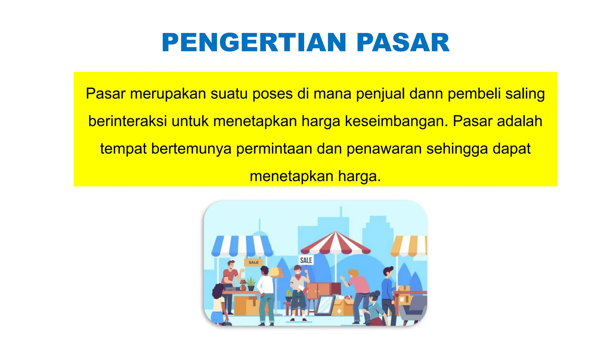 Materi Ekonomi kelas 10 PASAR dan Macam-macamnya | PPTX