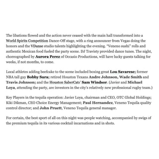 Javier Loya’s Houston Texans Tailgate White Out turned Veneno Tequila ...