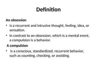 4. obsessive-compulsive -disorder assignment | PPT
