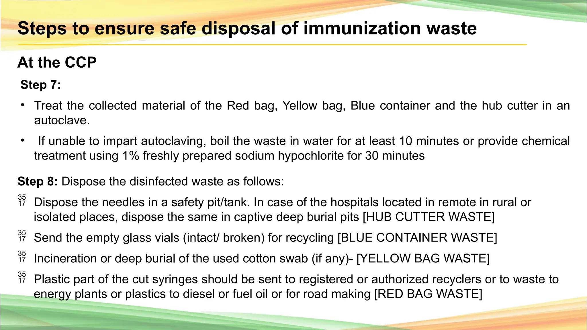 4. Safe Injection and Immunization waste management.pptx