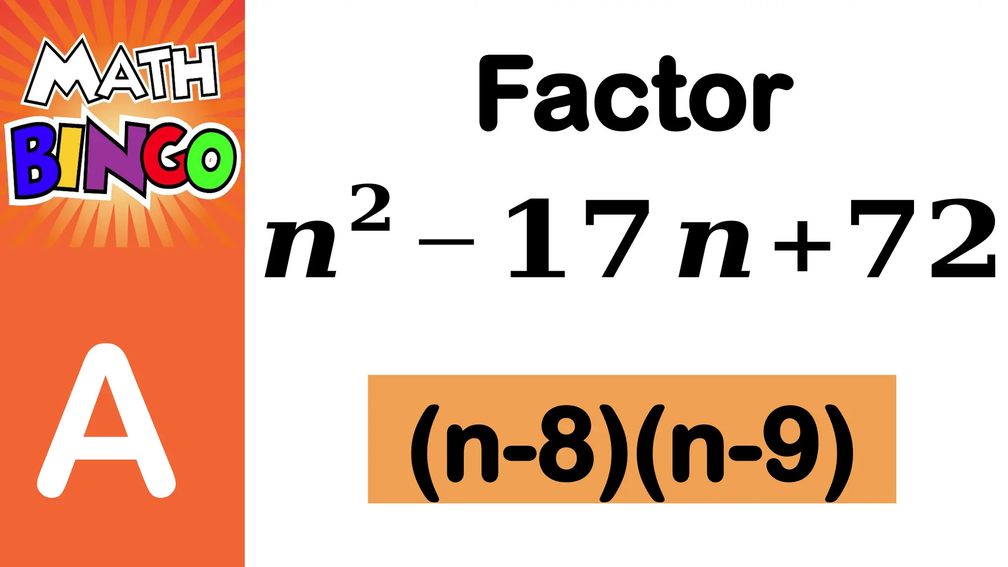 4. MATH BINGO FACTOR.pptx mathematics activity | PPTX