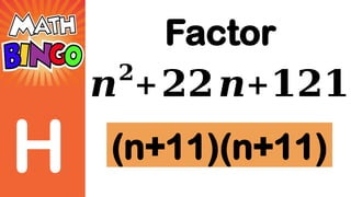 4. MATH BINGO FACTOR.pptx mathematics activity | PPTX