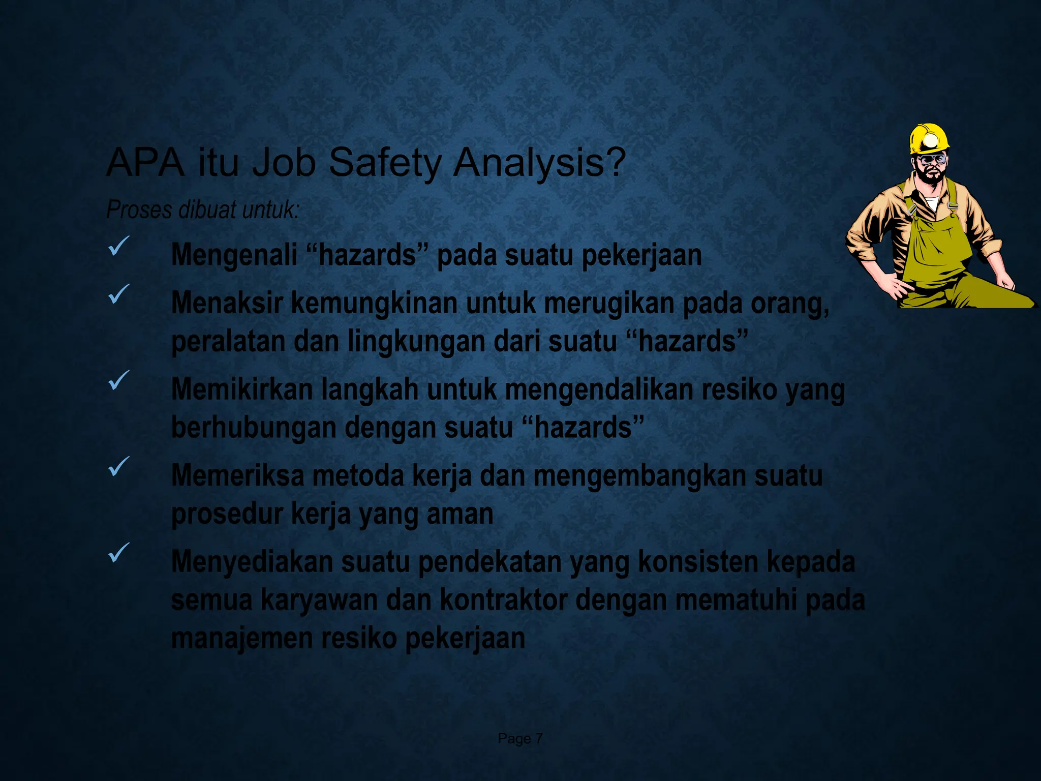 job safety analysis for understanding before starting work at workplace ...