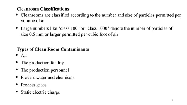 Designing of Aseptic Area and Clean Area Classification | PPTX