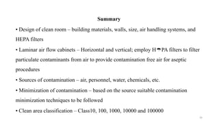 Designing of Aseptic Area and Clean Area Classification | PPTX