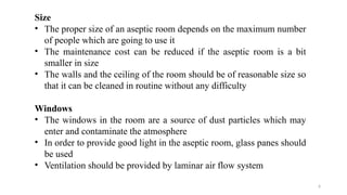 Designing of Aseptic Area and Clean Area Classification | PPTX
