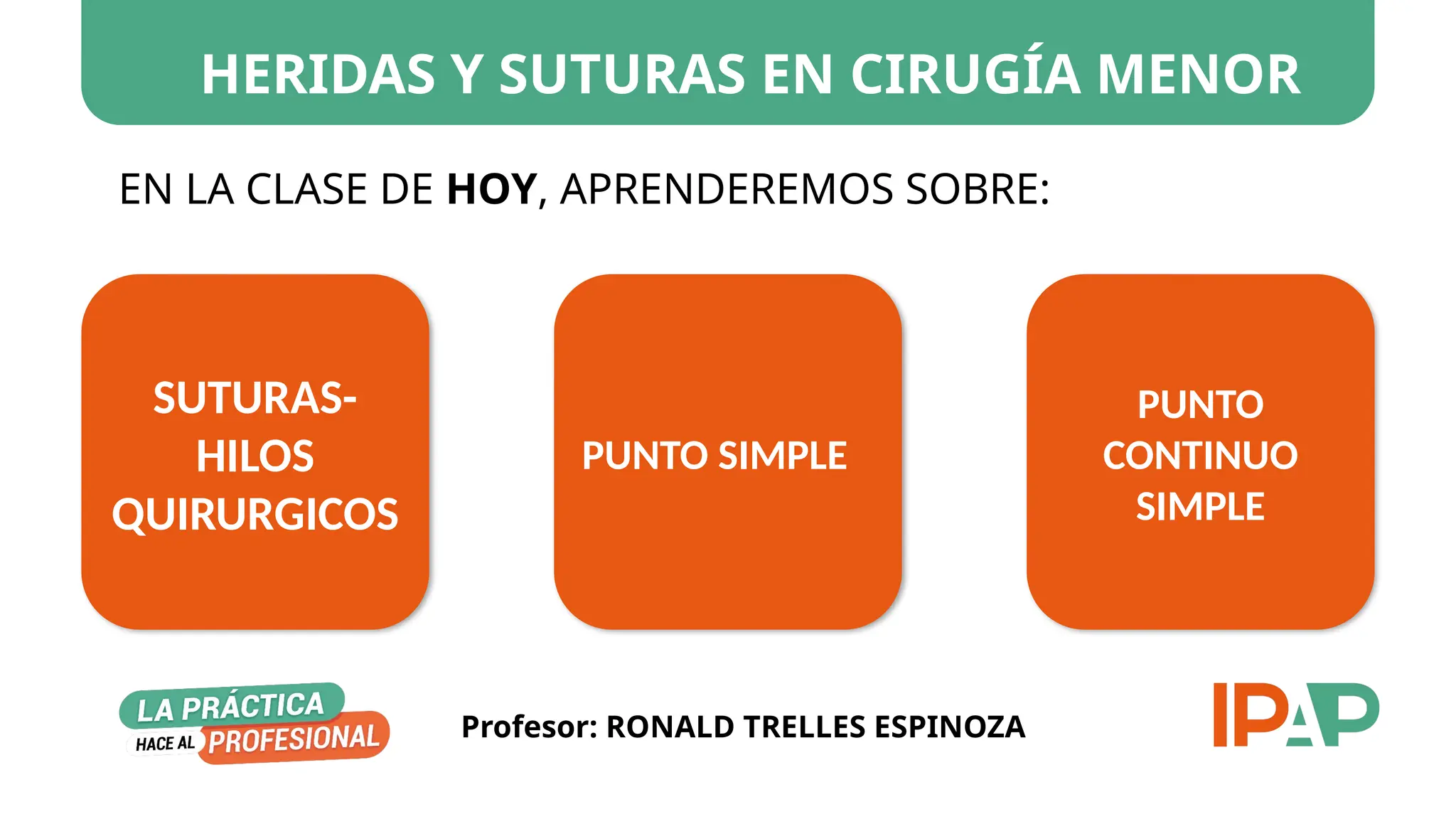 CLASE DE SUTURAS E HILOS EN CIRUGIA MENOR | PPTX