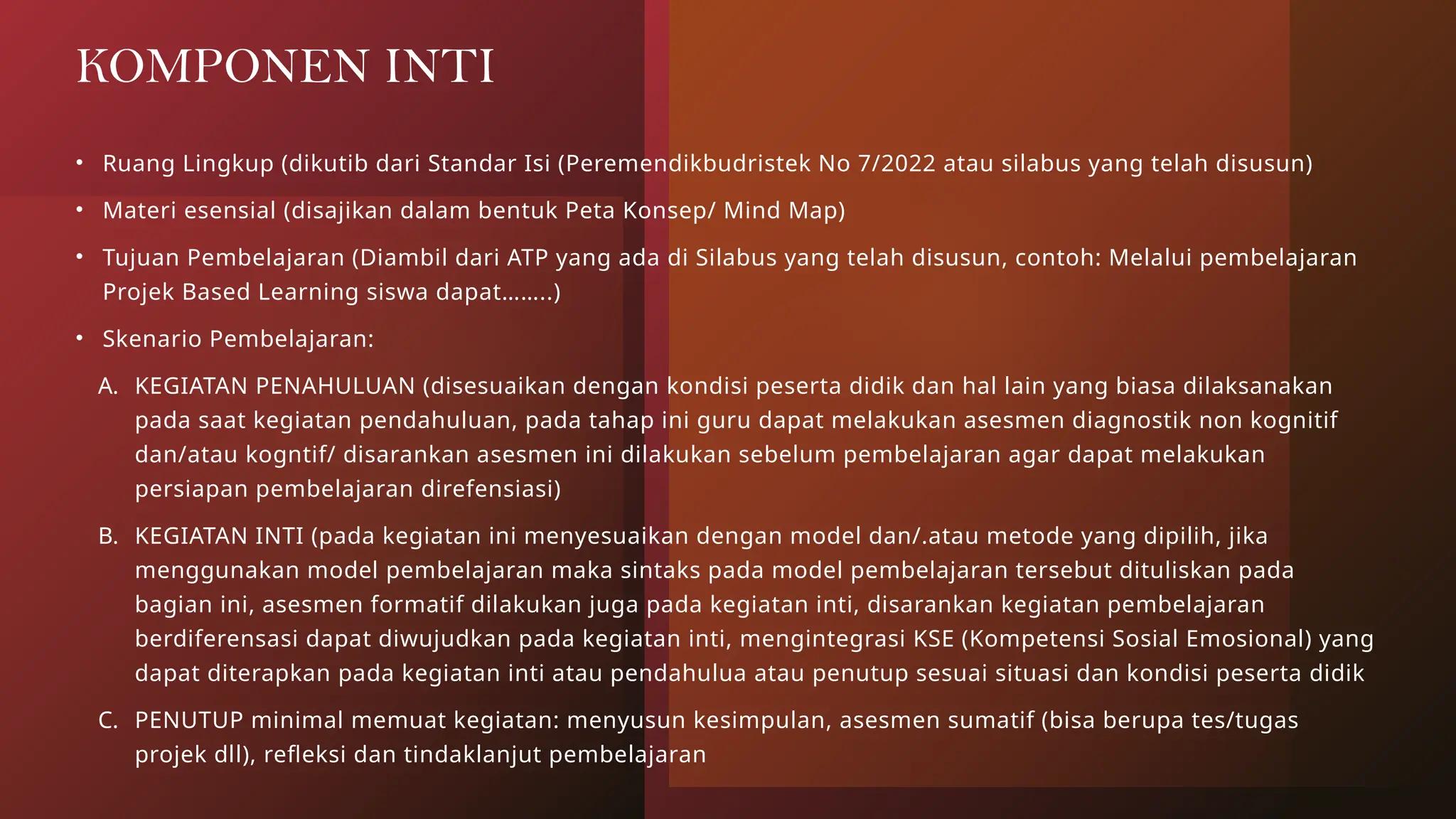 Pengantar Komponen Modul Ajar untuk kurikulum merdeka | PPT