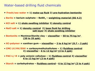 drilling fluids at drilling rigs and cement | PPT