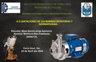 4.4 Limitaciones de las BOMBAS ROTATORIAS y Normatividad .pdf