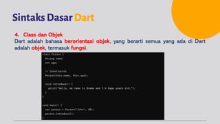 Pemrograman Aplikasi Mobile - 4 Pemrograman Dart | PPT