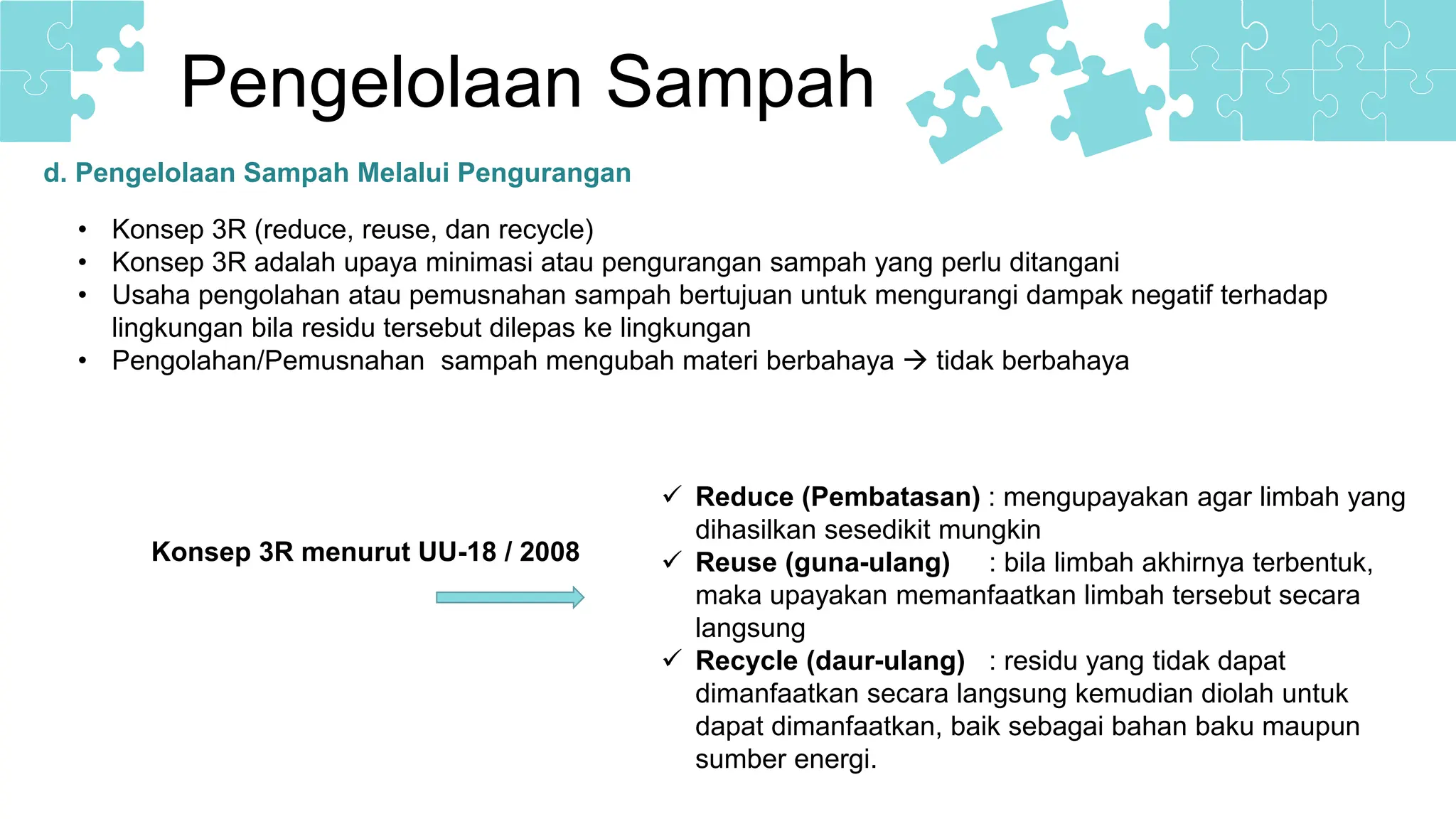 Pengolahan Sampah dan Air Limbah. industri pariwisata dan perhotelan | PDF