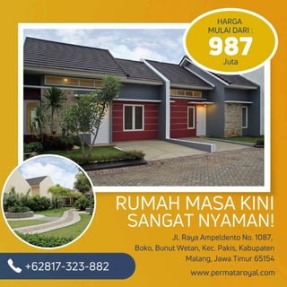 CS 0817-323-882, Rumah Mewah PRG Di Tirtomoyo Pakis Malang Dekat BINUS dan Gerbang Tol | PDF