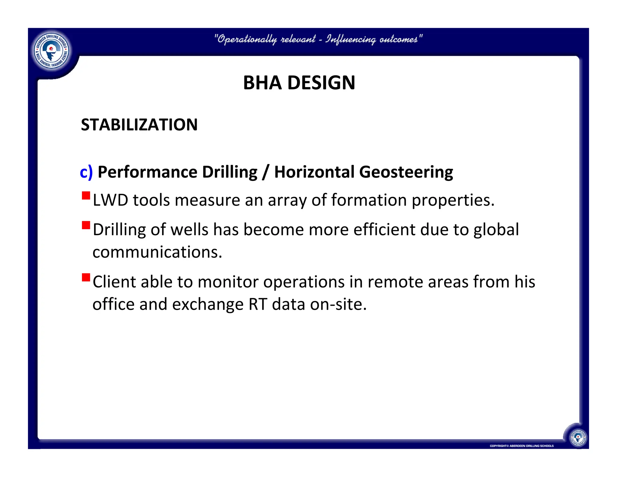 Bottom Hole Assembly Design for downhole drilling of oil and gas wells ...