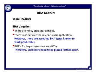 Bottom Hole Assembly Design for downhole drilling of oil and gas wells ...