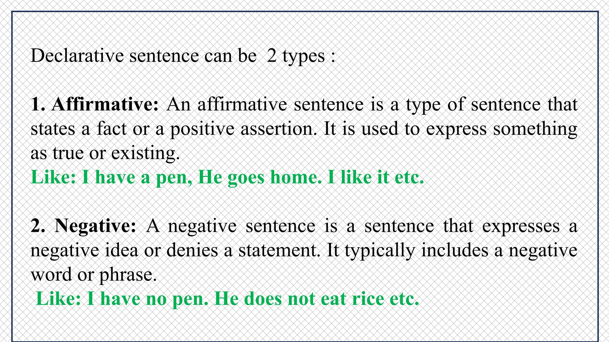 Sentence with it's types & formulas : Grammar | PPT