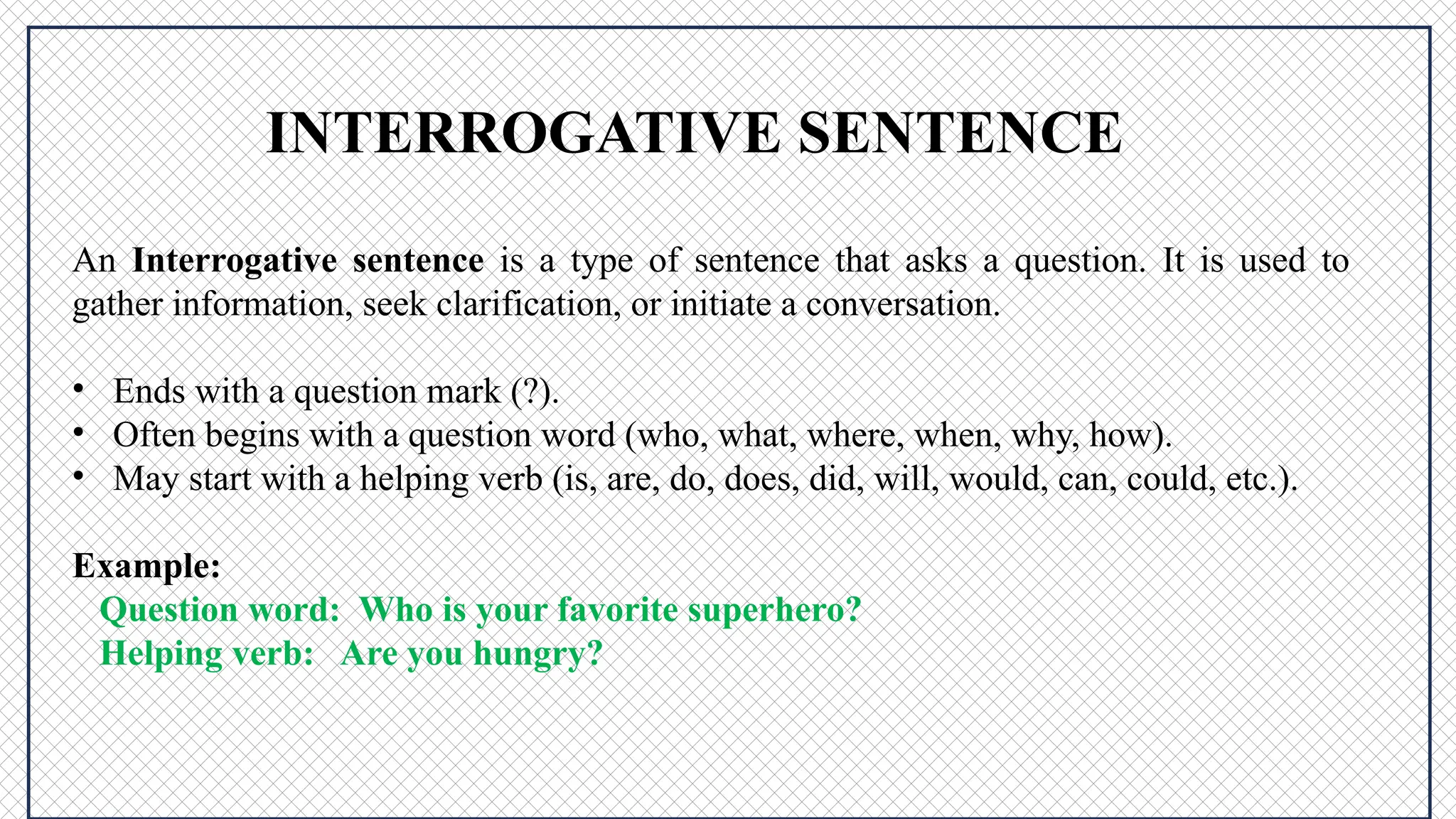 Sentence with it's types & formulas : Grammar | PPT