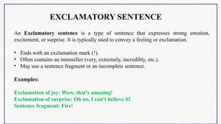 Sentence with it's types & formulas : Grammar | PPT